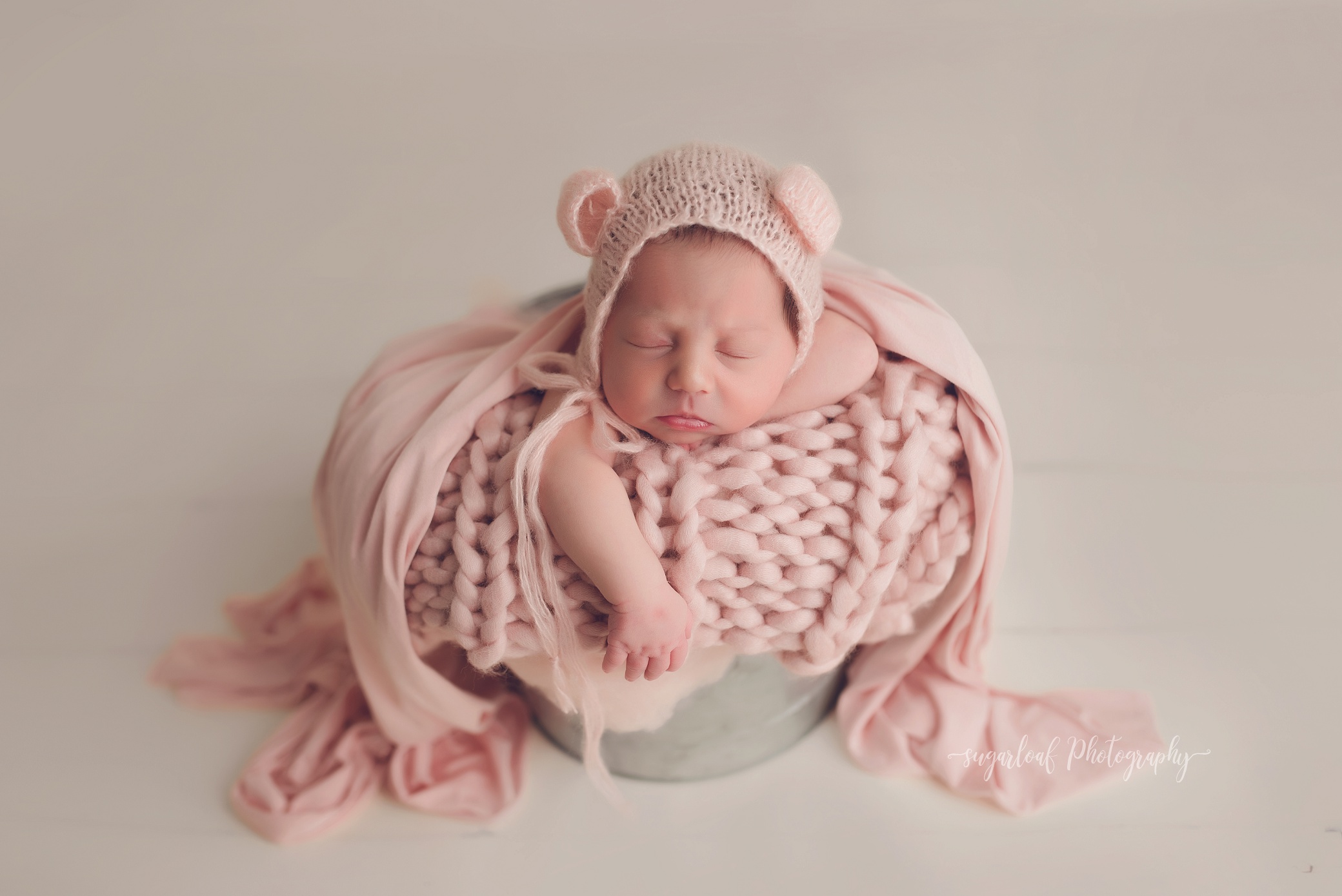 Peachy Pink baby Girl – Baltimore county in-home newborn Photographer ...